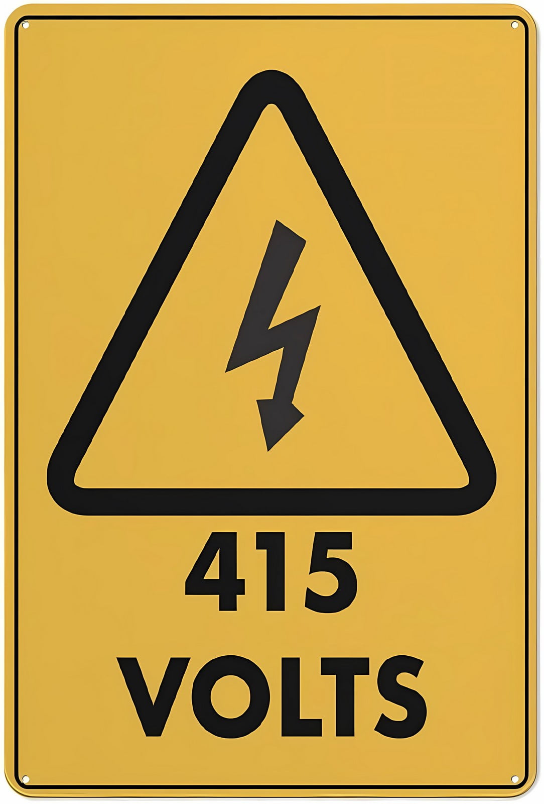 Caution 415 Volts-Electrical Hazard Safe Sign 12 x 8 Inches - Outdoor ...