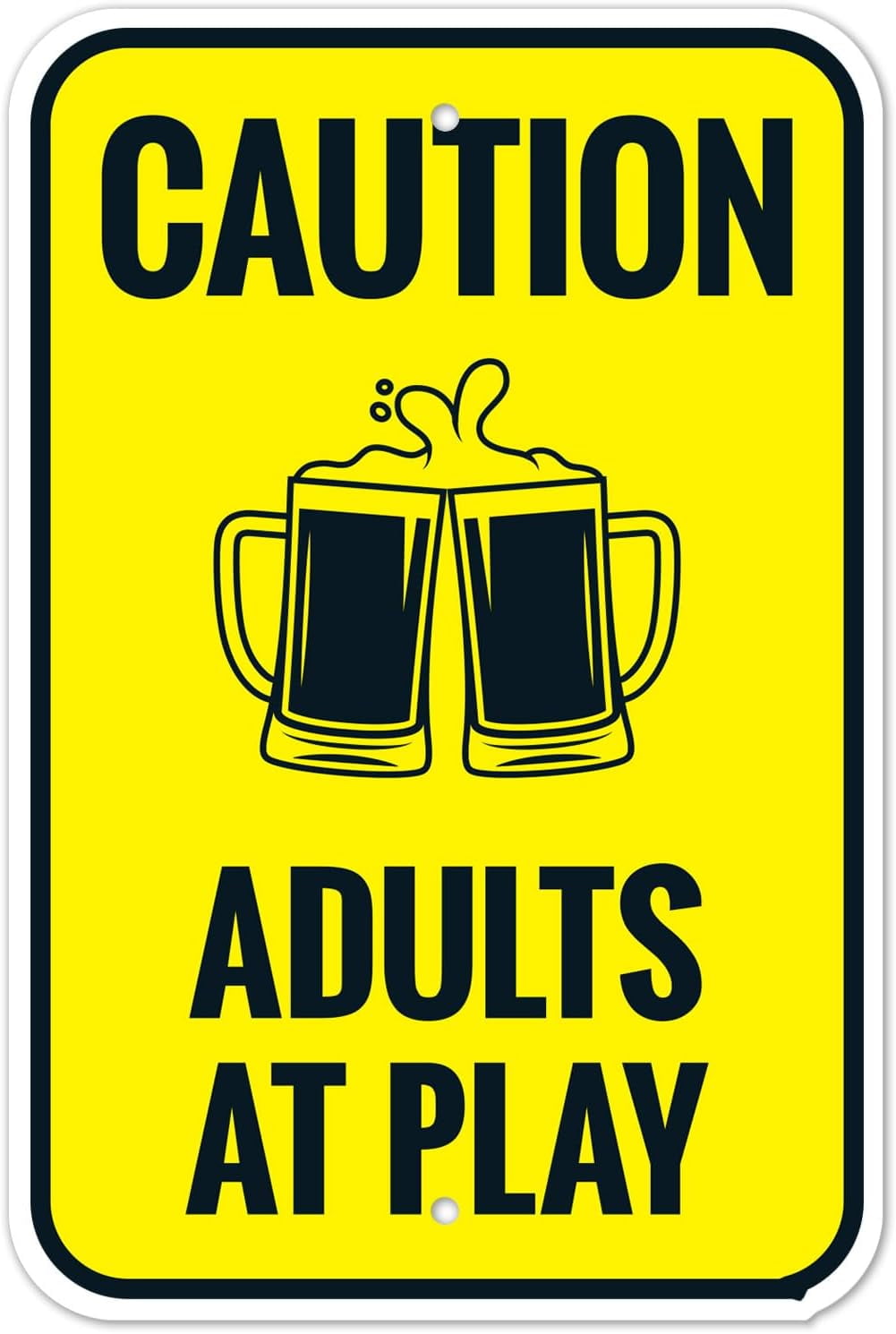 Caution Adults At Play Warning Metal Sign Tin Signs Aluminum Sign for ...