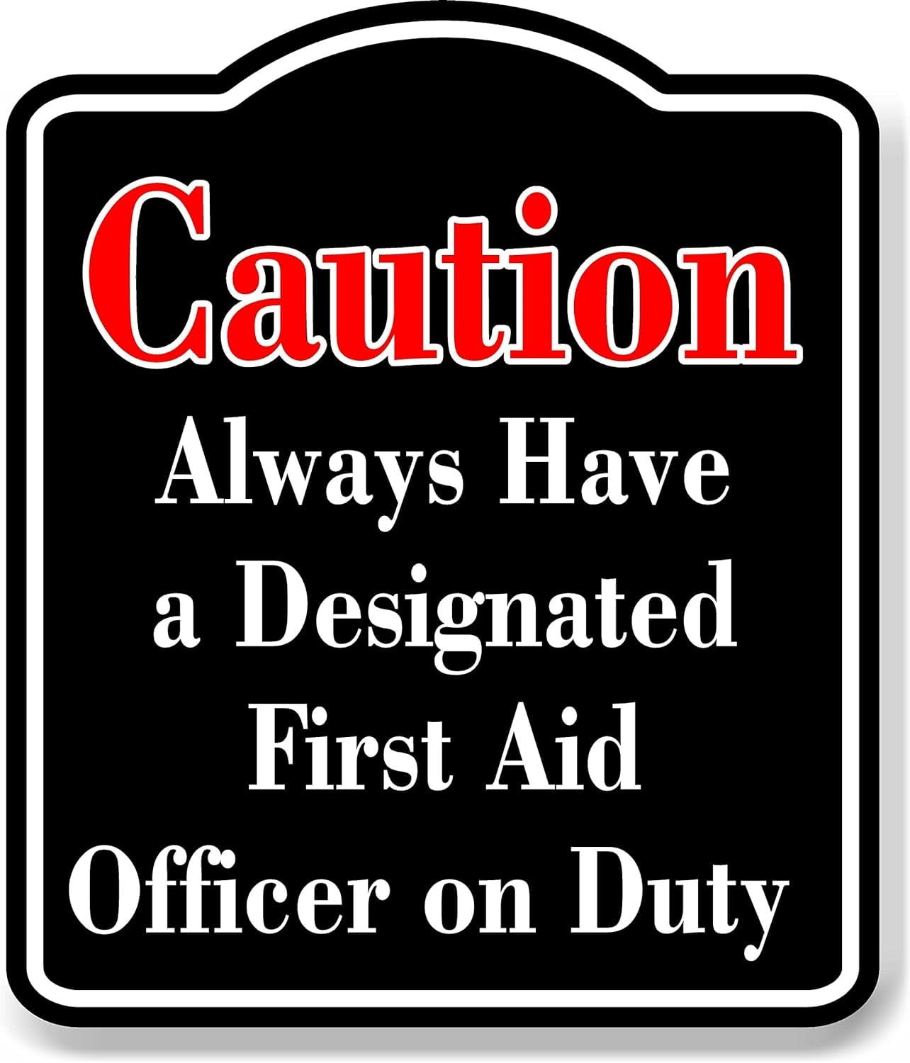 Caution Always Use Closures on Medications Red BLACK Aluminum Composite ...