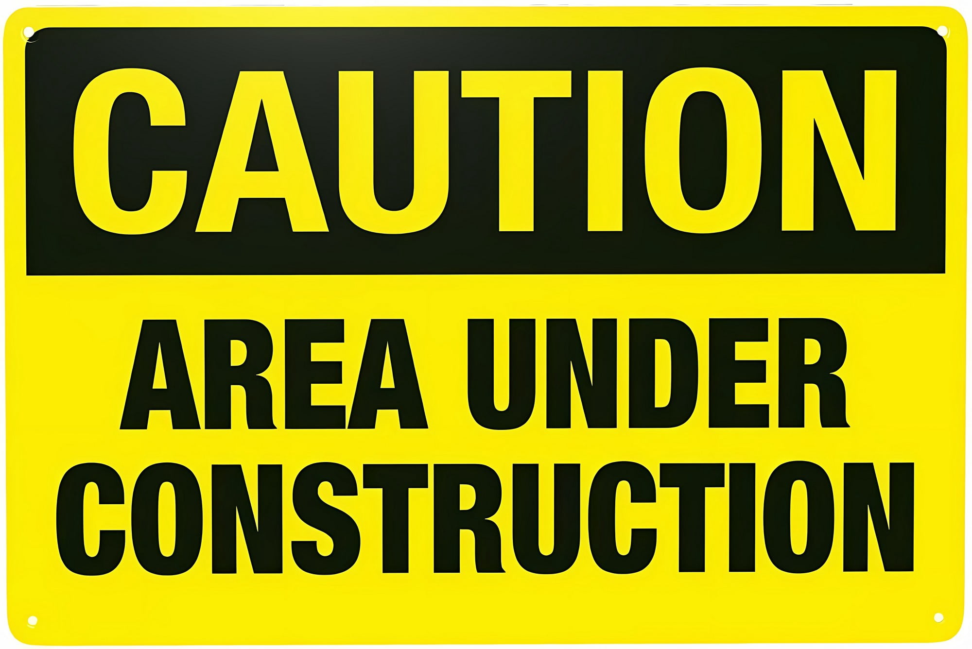 Caution Area Under Construction Warning Sign 8"x12" - Construction ...