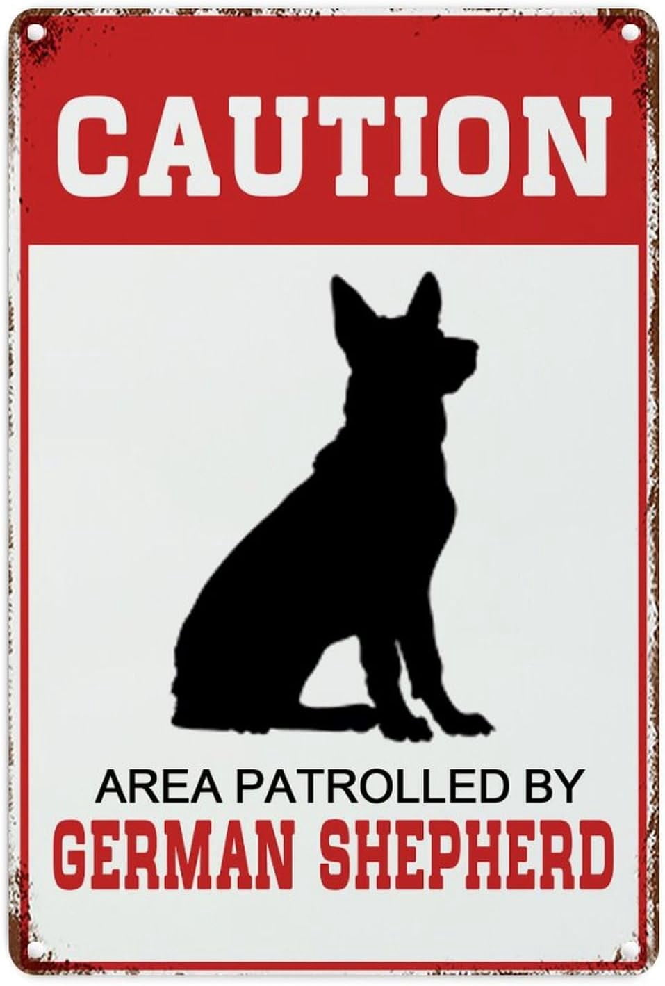 Caution Area Patrolled by German Shepherd Warning Signs Metal Sign 8 X ...