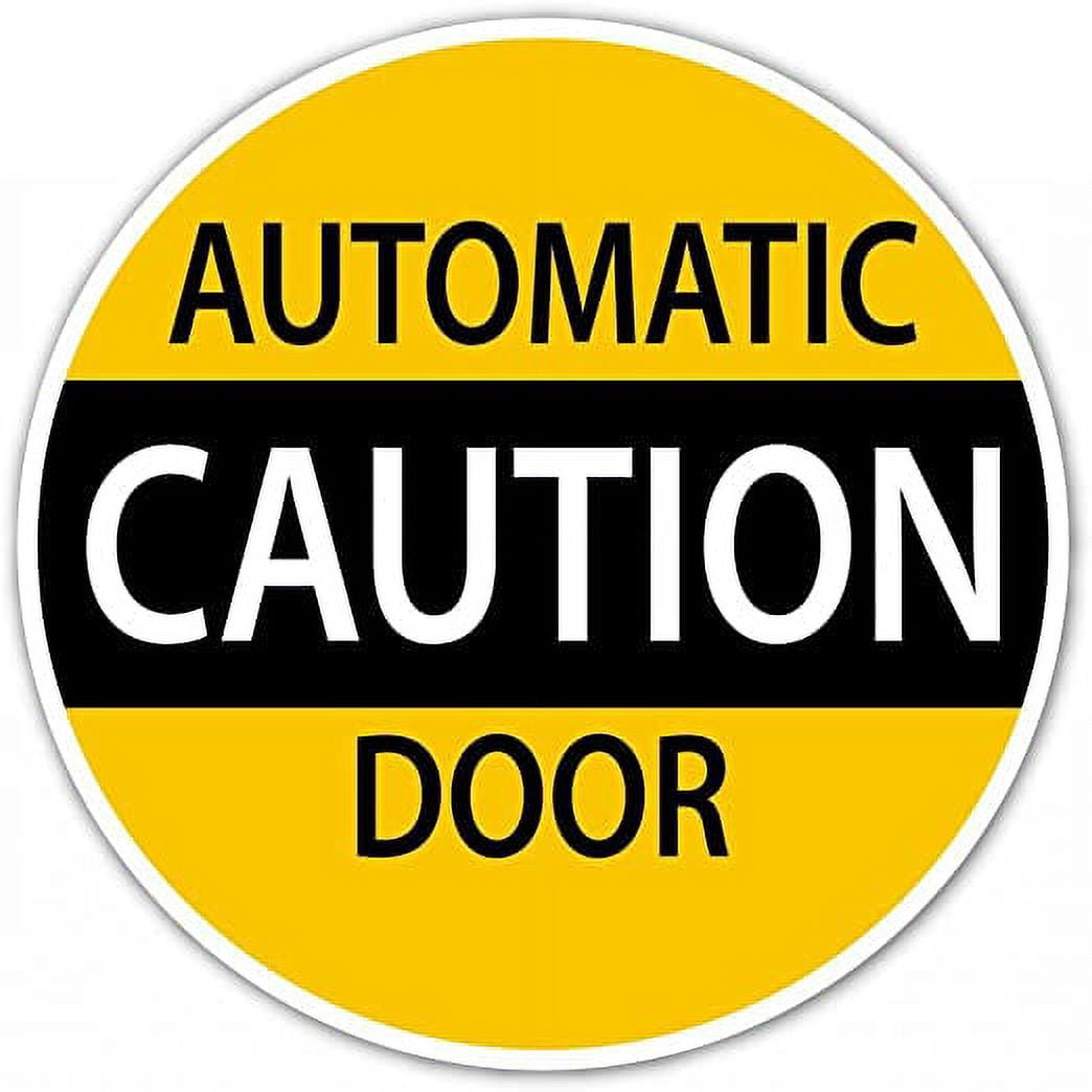 Caution Automatic Door Vinyl Decal Bumper Sticker - Walmart.com