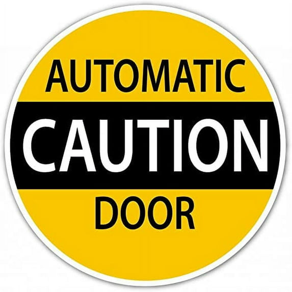 Caution Automatic Door Vinyl Decal Bumper Sticker - Walmart.com