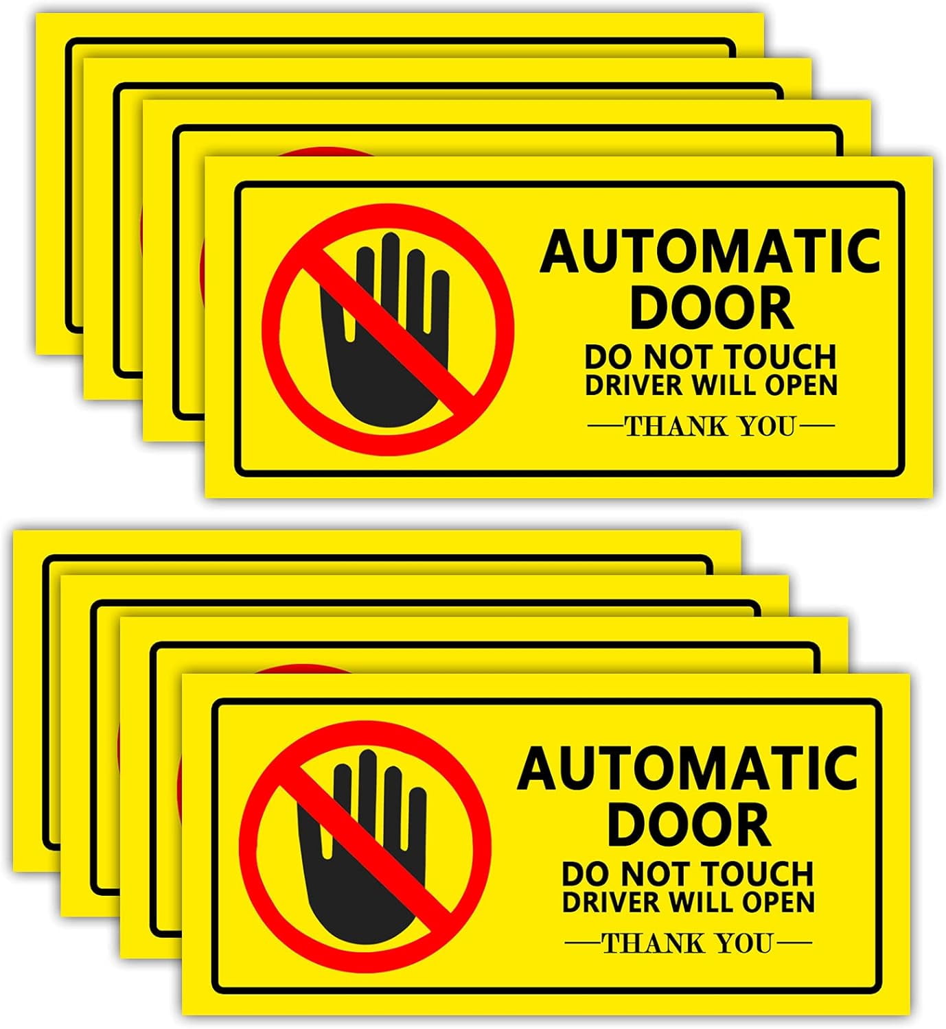 Caution Automatic Door Window Signs Stickers for Vehicles, Do Not Touch ...