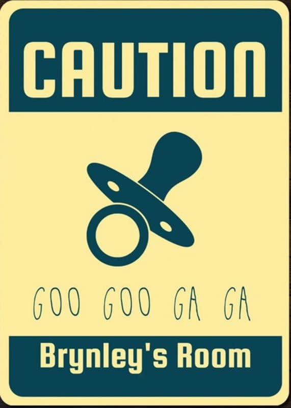 Caution Baby Sign, Baby Room Caution, Cute Baby Decor, Babys, Baby Room ...