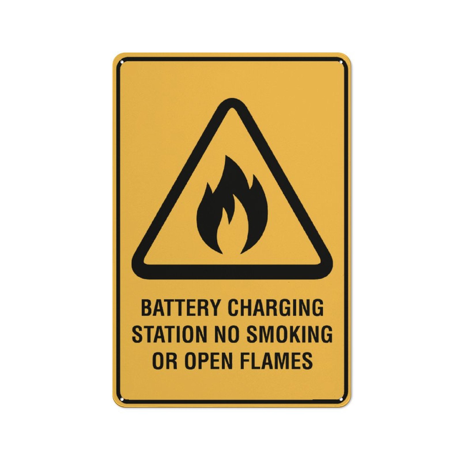 Caution Battery Charging Station No Smoking Or Open Flame Sign For ...