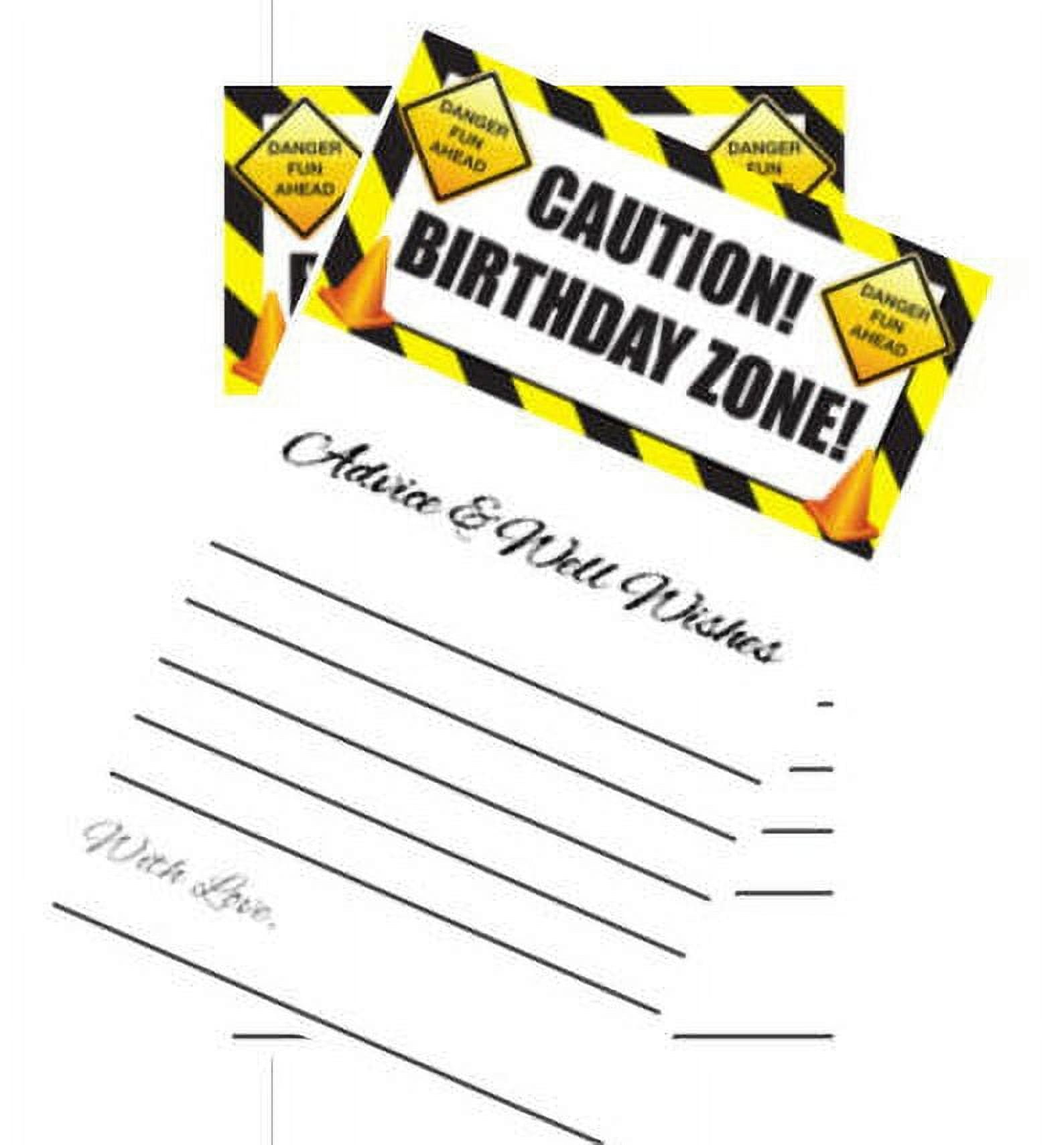 Caution Birthday Zone! Advice Cards -40pk - Walmart.com