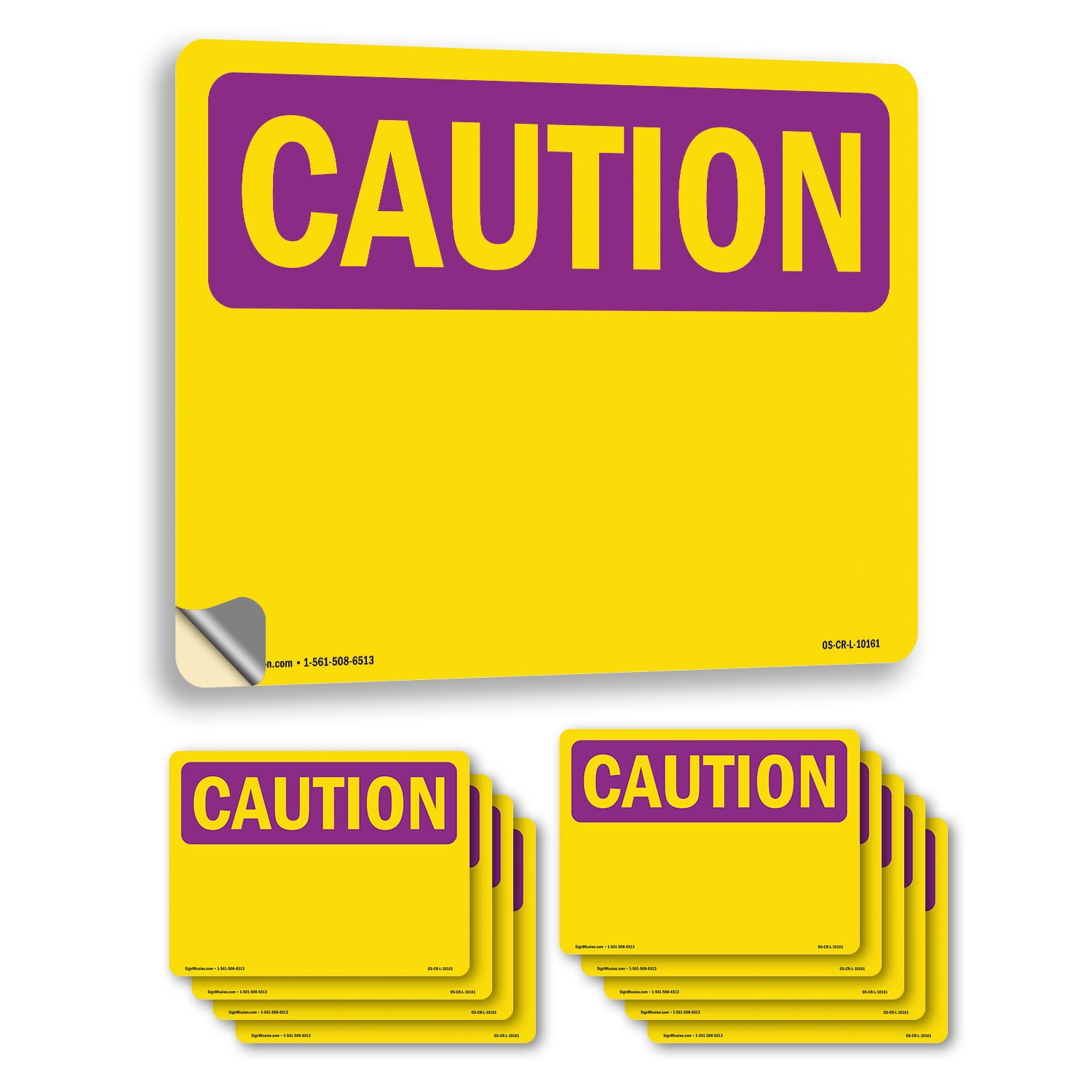 Caution Blank Write OSHA Caution Radiation Vinyl Decal Label 18 Inch x ...