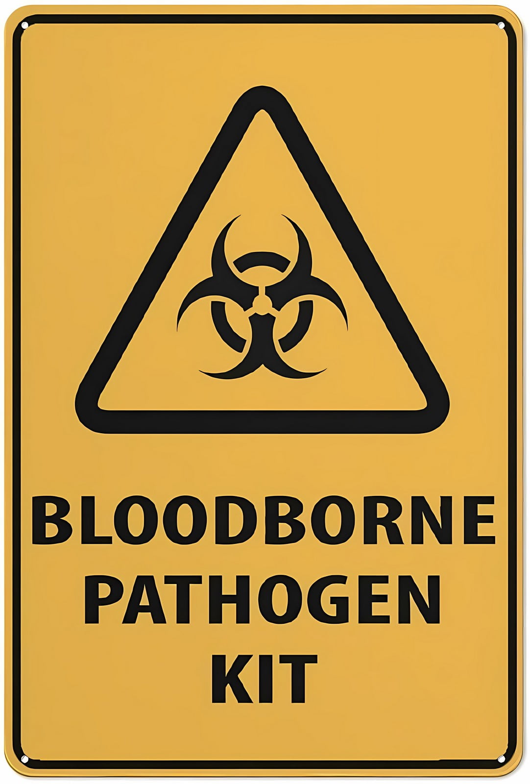 Caution Bloodborne Pathogen Kit Sign 12 x 8 Inches - Rust-Free Aluminum ...