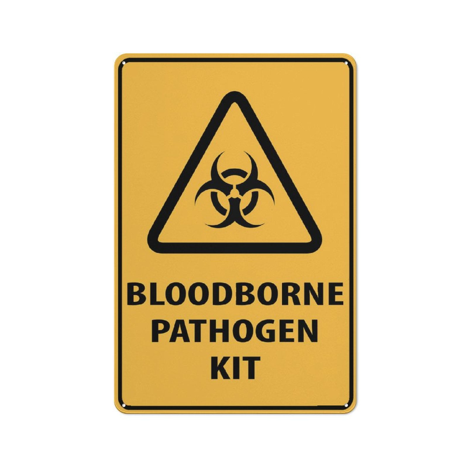 Caution Bloodborne Pathogen Kit Sign 8X12 Inch Rust Free Aluminum ...