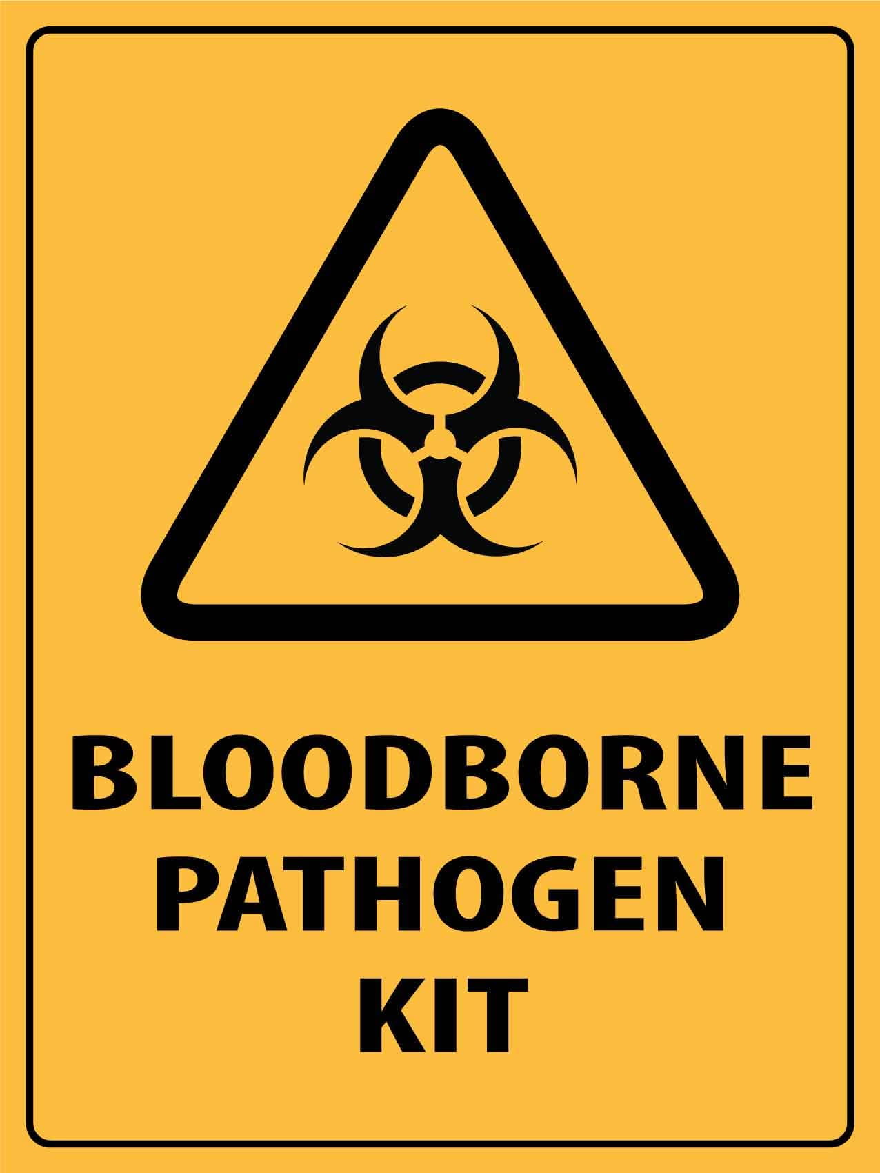 Caution Bloodborne Pathogen Kit Sign Metal Aluminum Sign 8x12 Inches ...