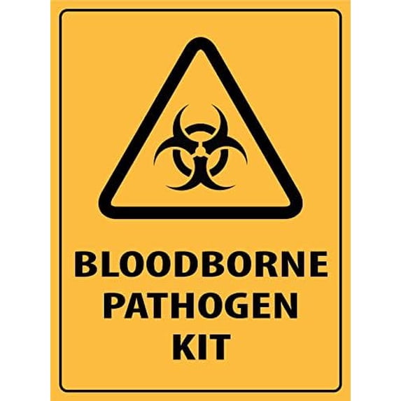 Caution Bloodborne Pathogen Kit Sign Metal Tin Sign 8x12 Inches ...