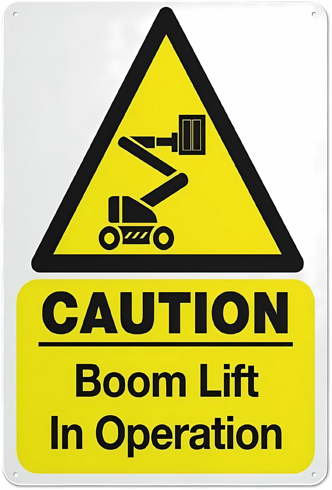 Caution Boom Lift in Operation Reflective Aluminum Sign 12 x 8 Inches ...