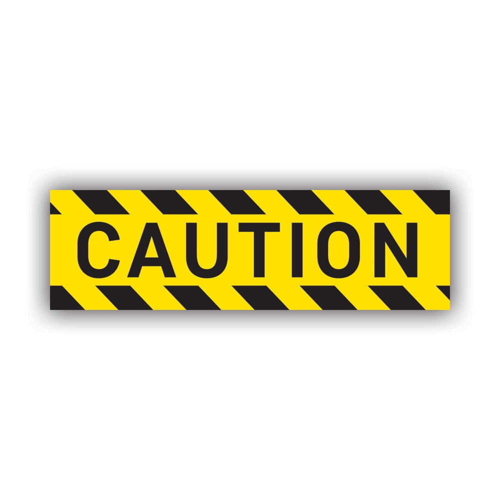 Caution Bumper Sticker Decal - Self Adhesive Vinyl - Weatherproof ...