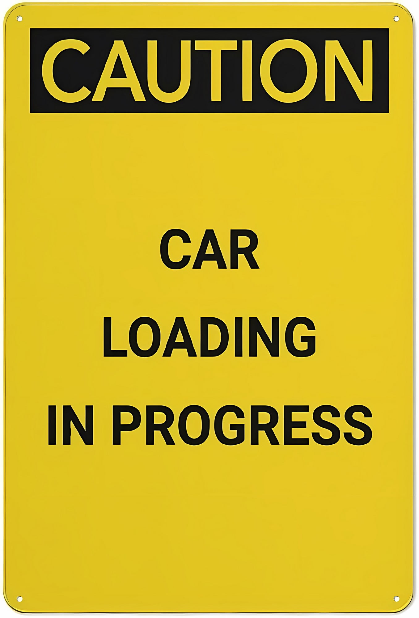 Caution Car Loading in Progress Sign, 8"x12" Aluminum Metal Tin Plate ...