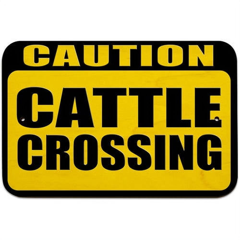 Caution Cattle Crossing Sign - Walmart.com