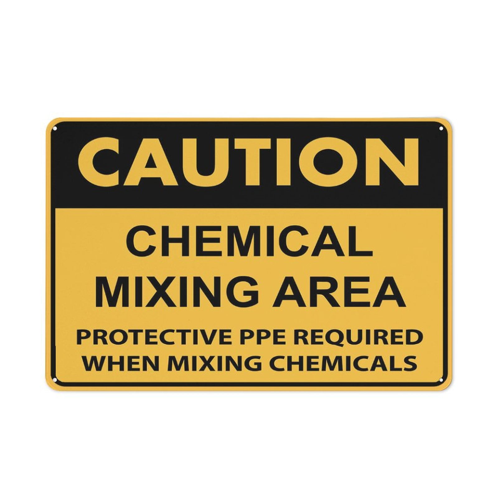 Caution Chemical Mixing Area Sign Funny Decor For House Door Office ...