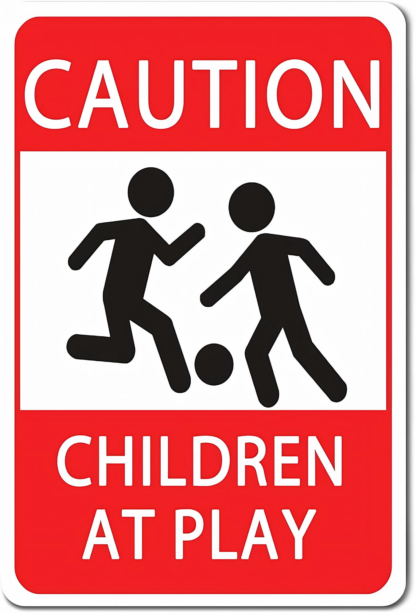 Caution Children at Play Warning Sign, 8"x12" Fence Decorative Outdoor ...