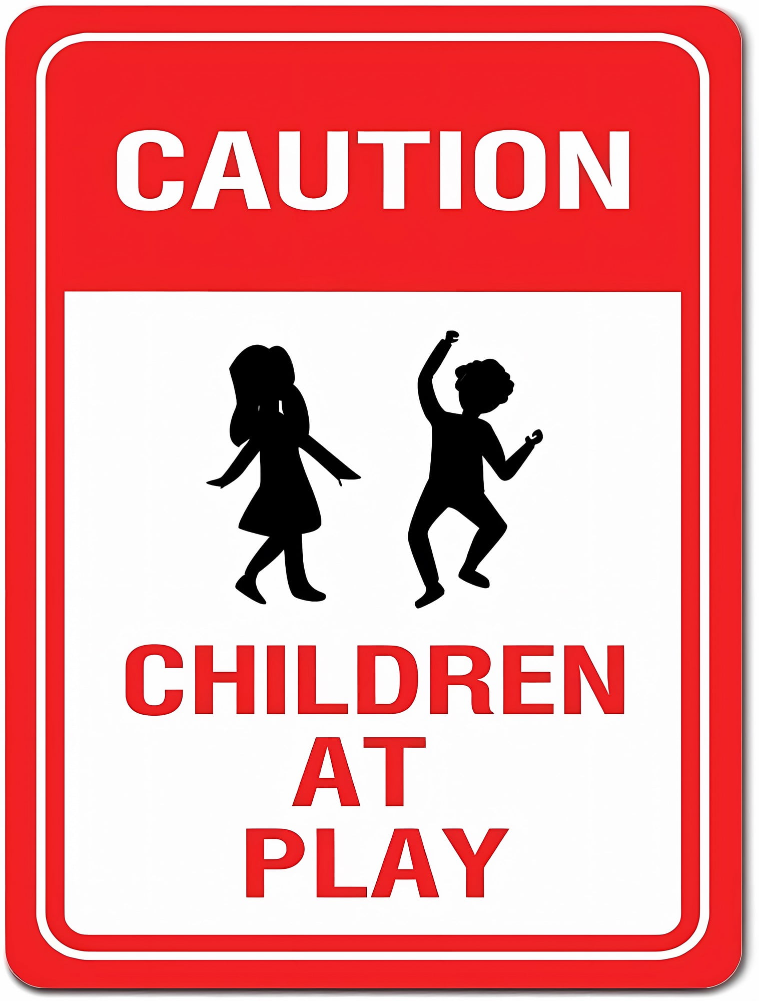 Caution Children at Play Warning Sign, 8"x12" Fence Decorative Outdoor ...