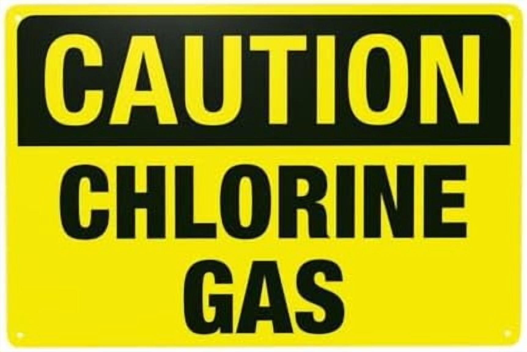 Caution Chlorine Gas Pool Warning,Pool Rules Security Metal Signs for ...