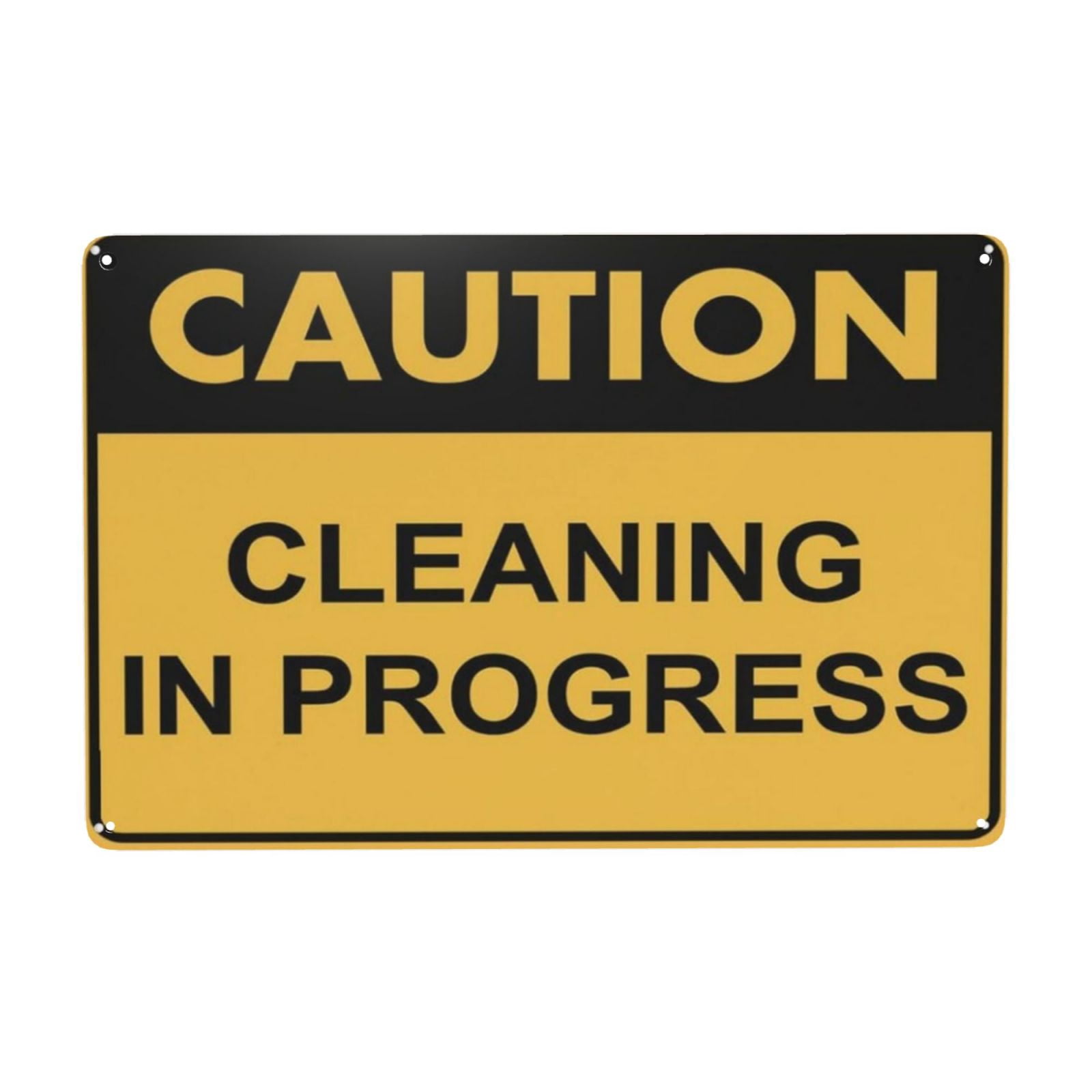 Caution Cleaning In Progress Sign Outdoor Metal Sign Warning Metal Sign ...