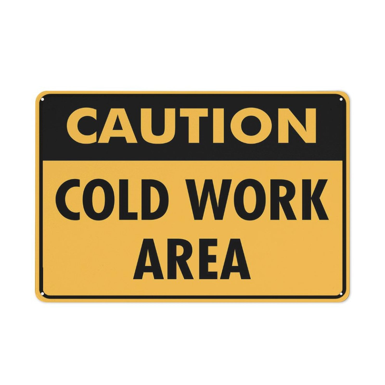 Caution Cold Work Area Sign Signs Outdoor, Uv Printed Aluminum 12 X 8 ...