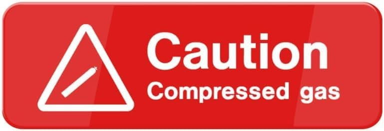Caution Compressed Gas Sign Acrylic Plaque Strong Self-Adhesive Signs ...