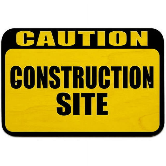 Caution Construction Site Sign - Walmart.com