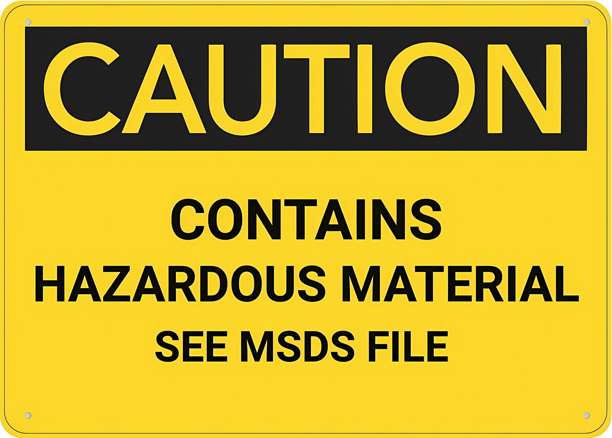 Caution Contains Hazardous Material See MSDS Tin Sign 8"x12" - Great ...