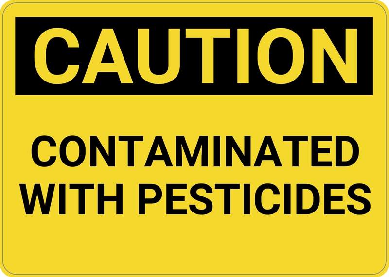 Caution Contaminated With Pesticides Retro Aluminum Sign Metal Tin Sign ...