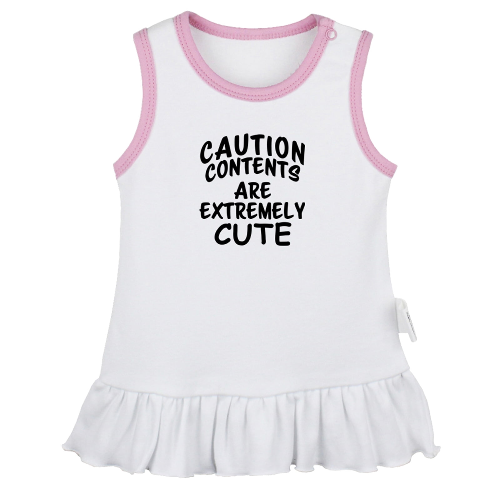 Caution Contents Are Extremely Cute Funny Dresses For Baby, Newborn ...