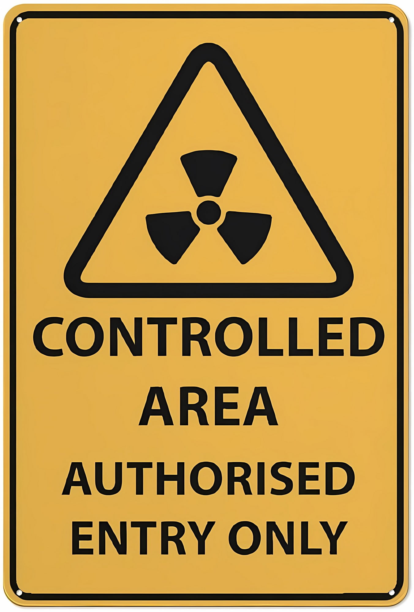 Caution Controlled Area-Authorised Entry Only Sign, 8"x12" Aluminum UV ...