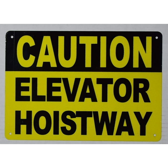 Caution Danger Elevator Hoistway OSHA Safety Sign (Reflective,Aluminium ...