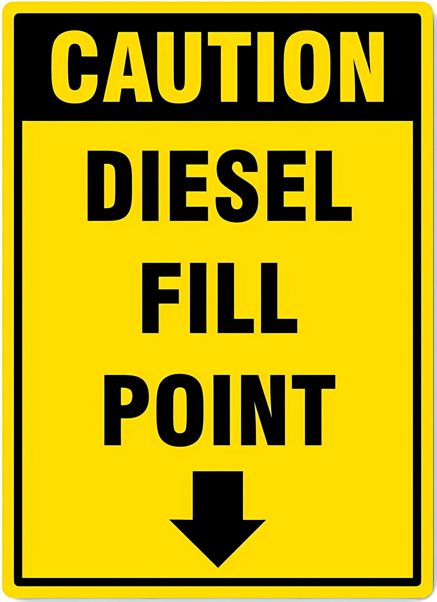Caution Diesels Fill Point Sign, 8"x12" Aluminum Sign, UV Protected ...