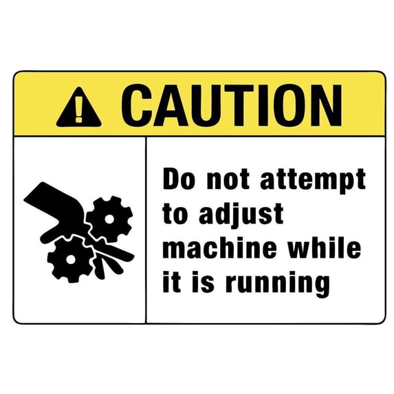 Caution Do Not Attempt to Adjust Machine Safety Sign Metal Wall Sign ...