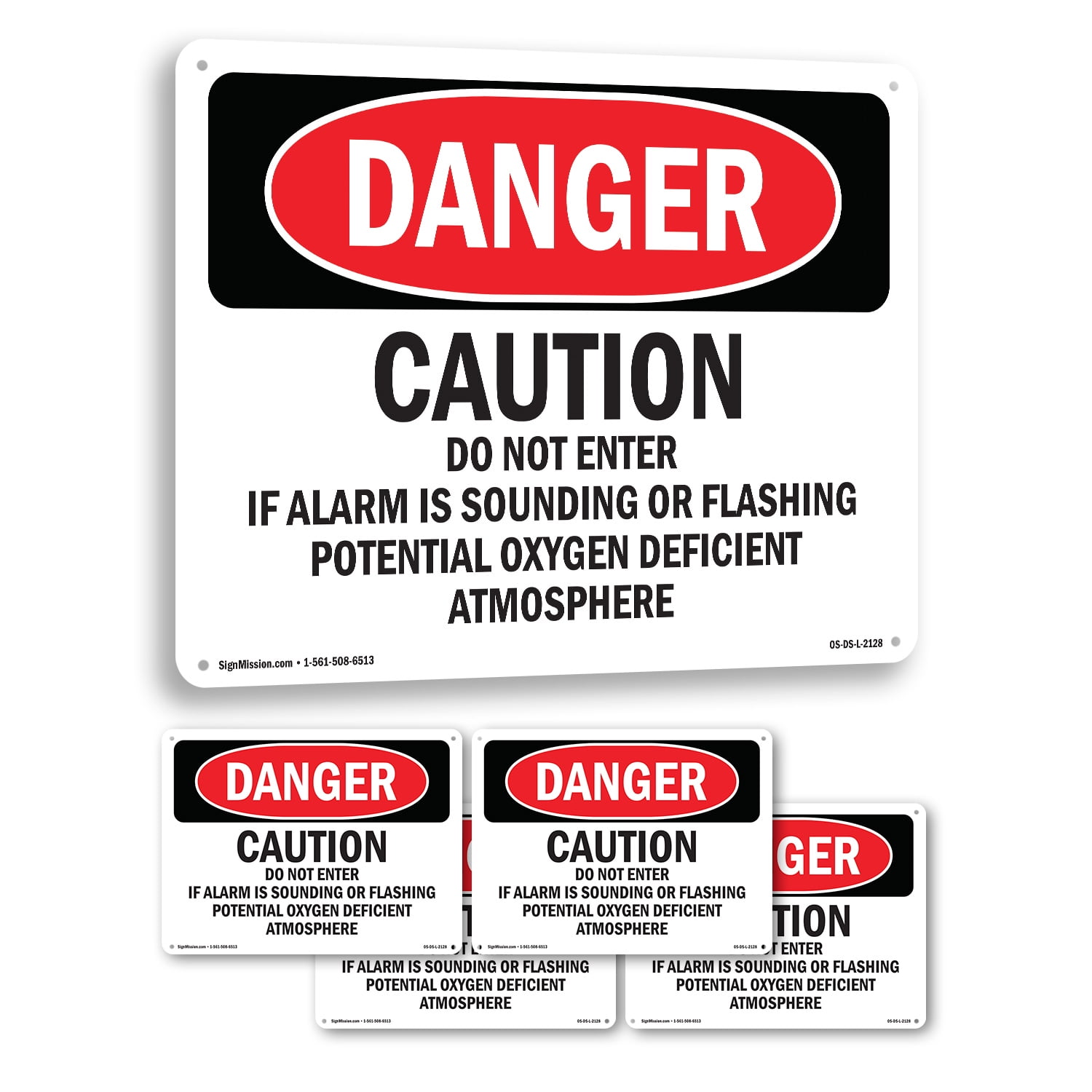 Caution Do Not Enter If Alarm Is Sounding OSHA Danger Rigid Plastic ...