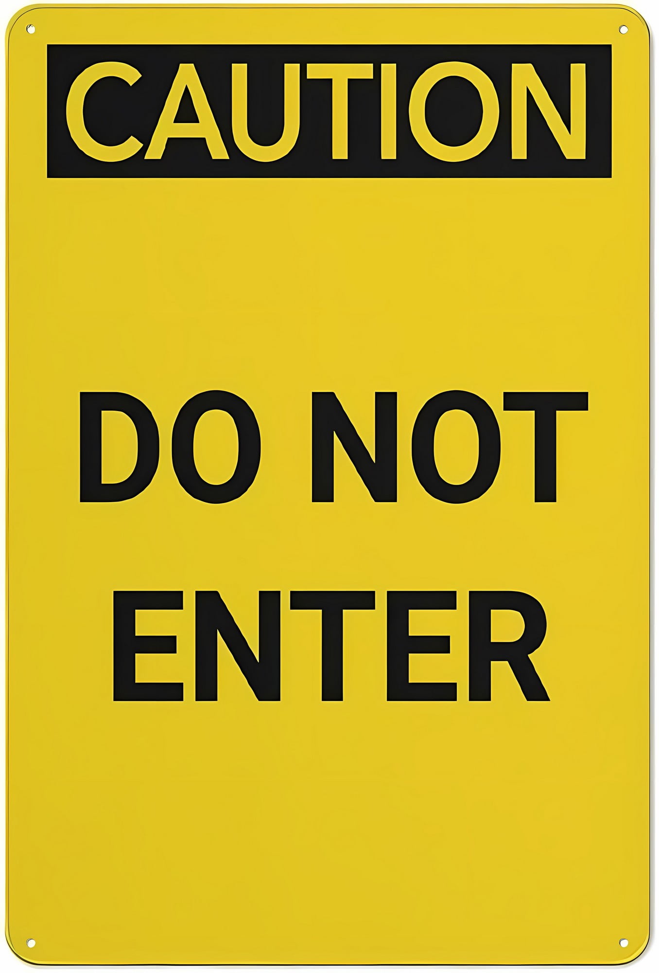 Caution Do Not Enter Large Text Sign, 8"x12" Metal Wall Decor, Art for ...