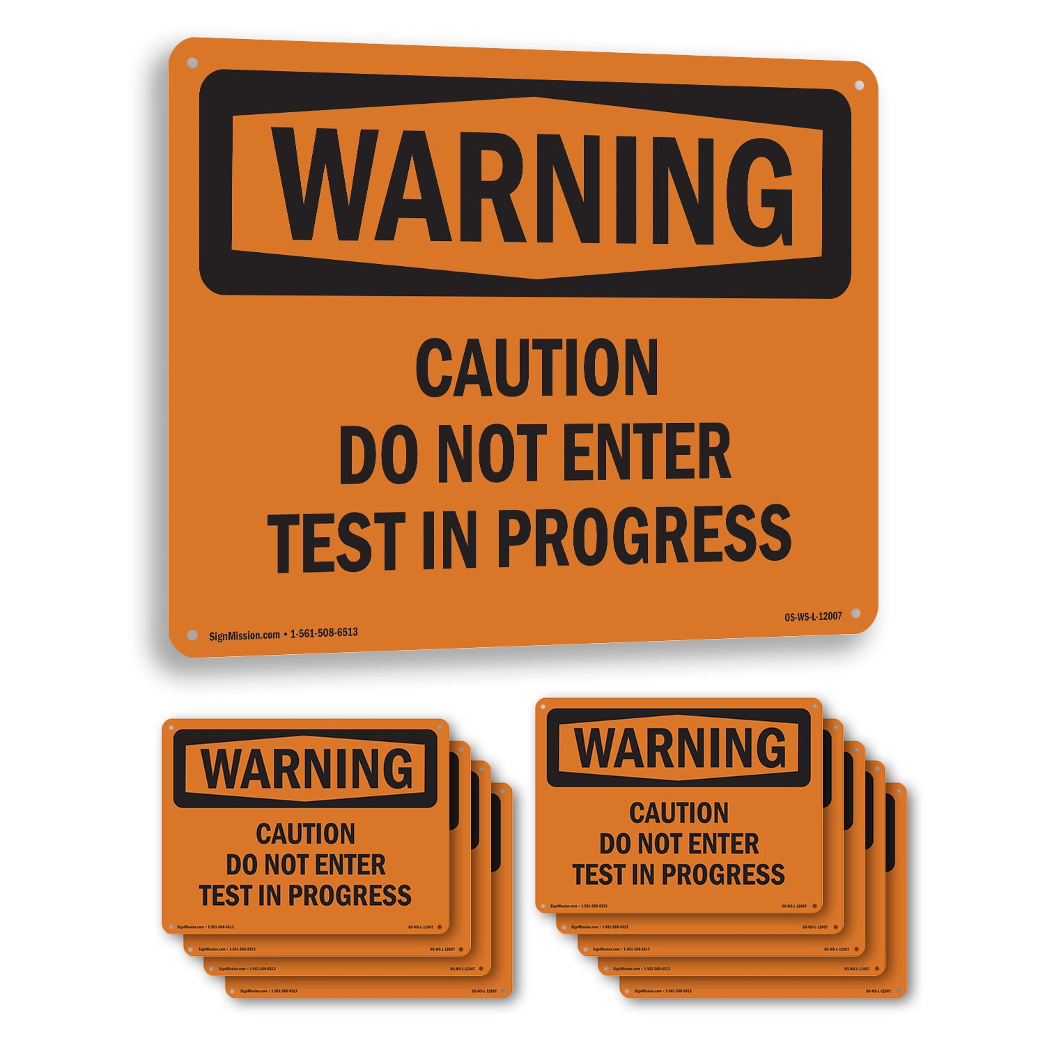 Caution Do Not Enter Test In Progress OSHA WARNING Aluminum Sign 24 ...