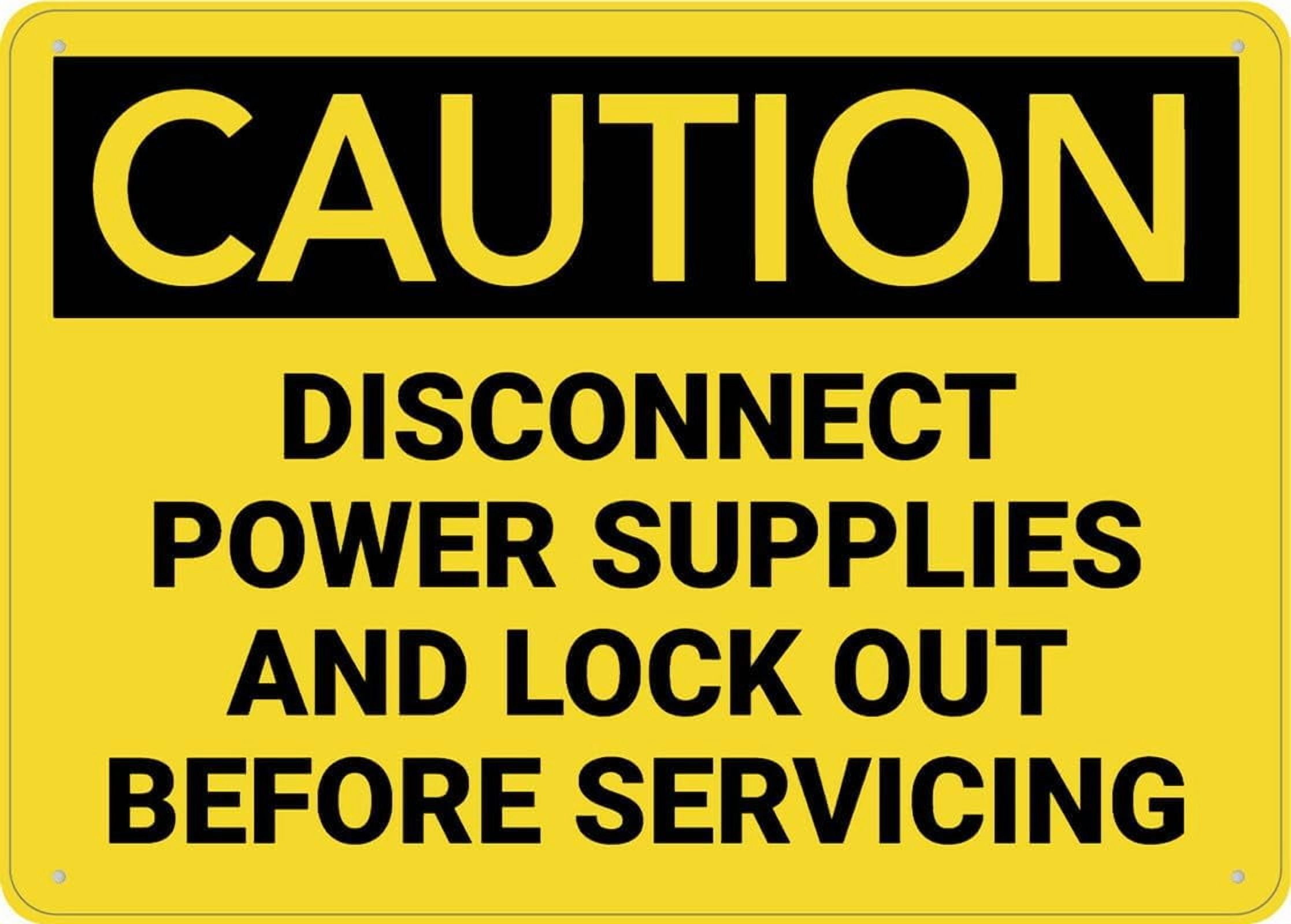 Caution Do Not Enter When Light Is On Sign 12 X 8 Inch Metal Sign ...