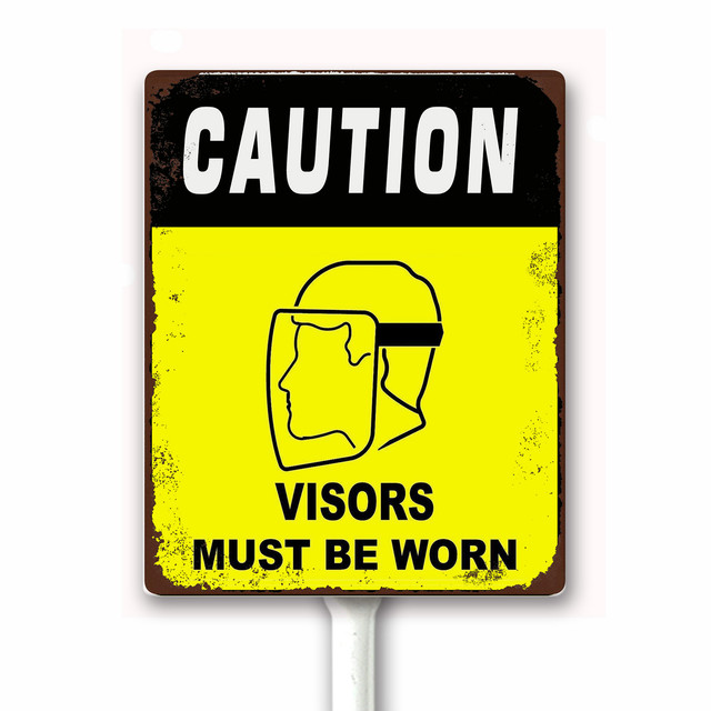 Caution Drive-Thru Only Traffic Safety Yellow Rustic Yard Sign for ...