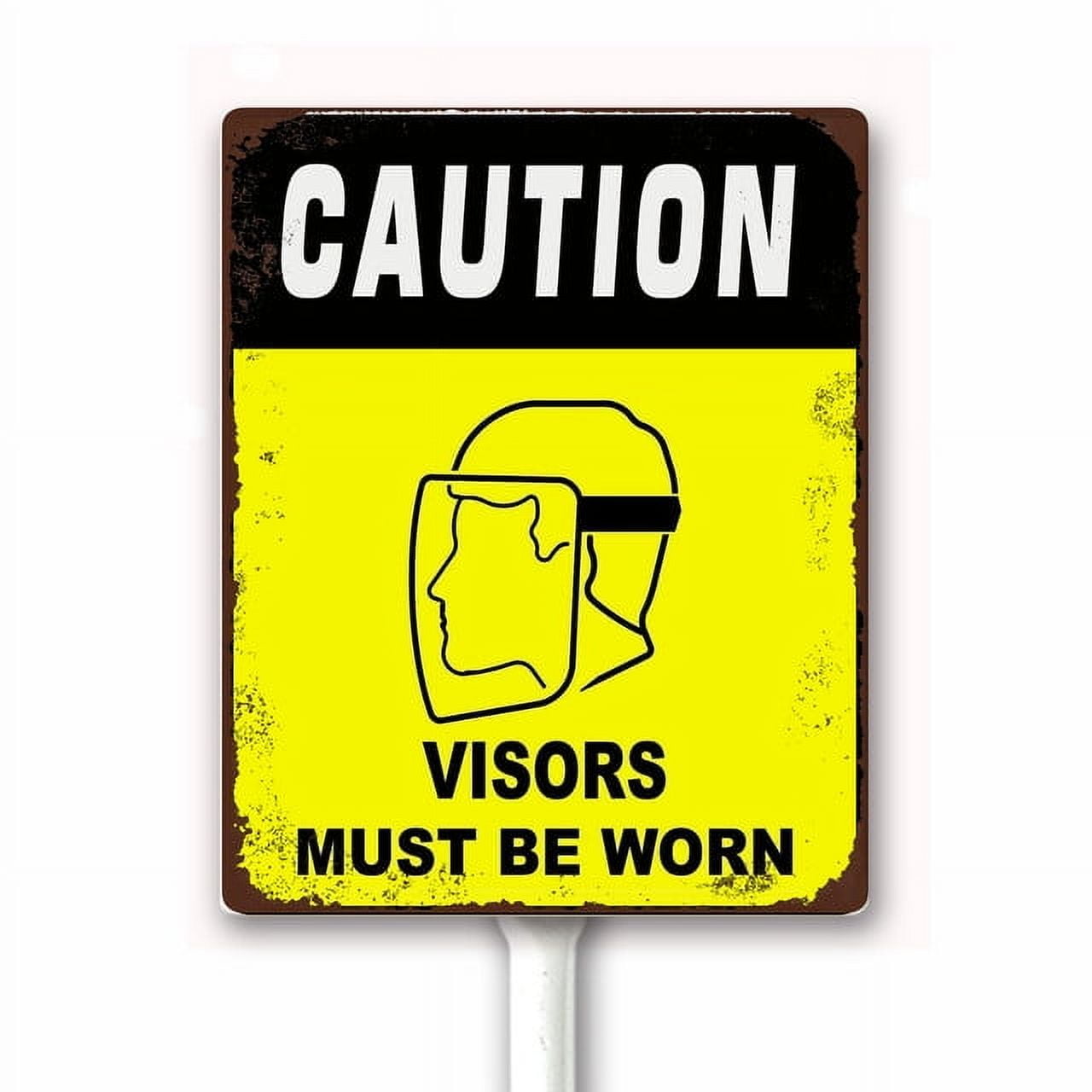 Caution Drive-Thru Only Traffic Safety Yellow Rustic Yard Sign for ...