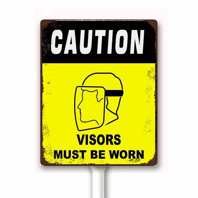 Caution Drive-Thru Only Traffic Safety Yellow Rustic Yard Sign for ...