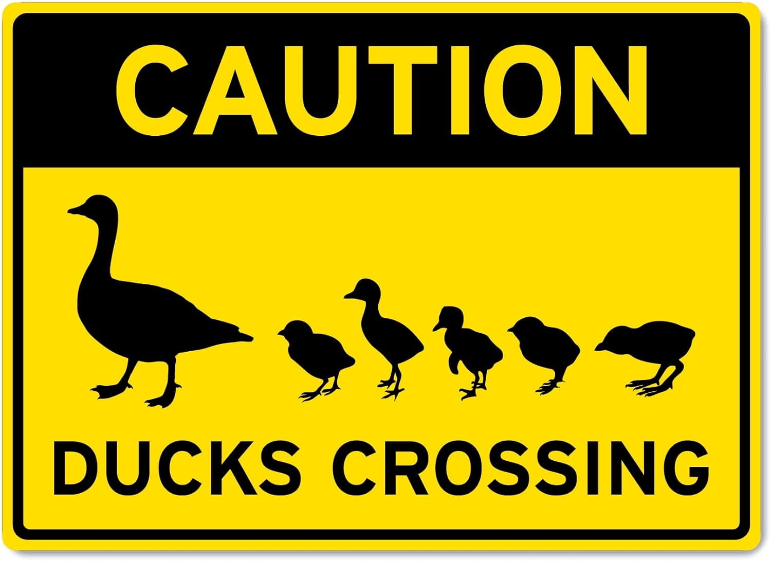 Caution Ducks Crossing Sign Animal Signs Metal Tin Sign 8x12 Inches ...