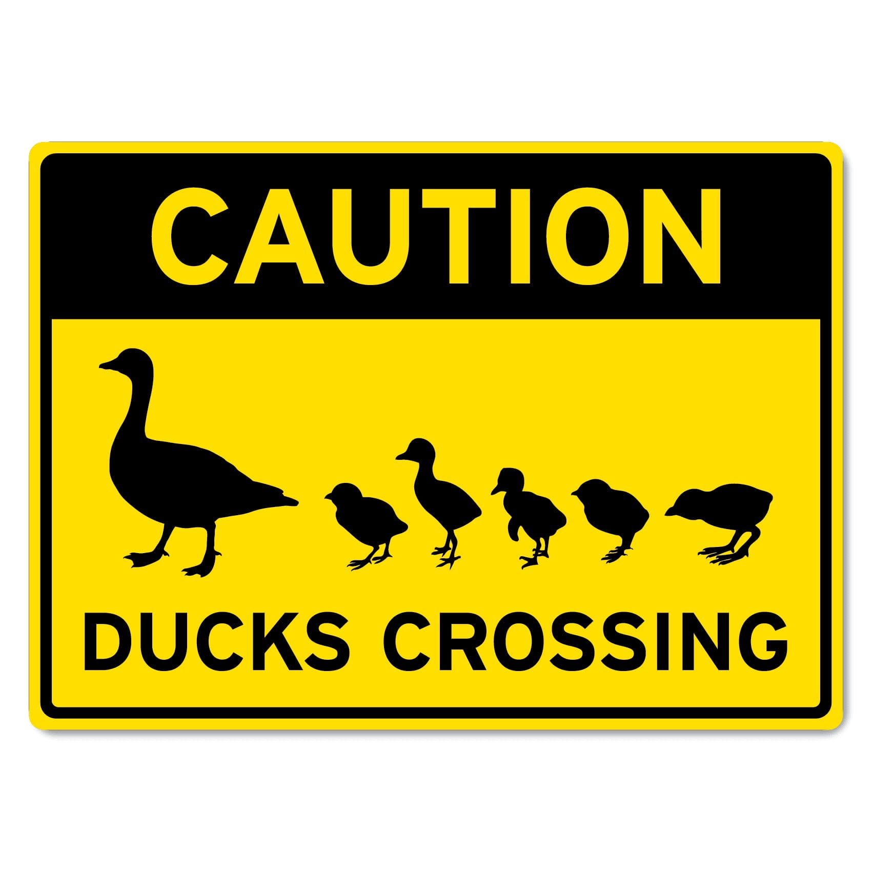 Caution Ducks Crossing Sign Animal Signs Metal Tin Sign Caution Danger ...