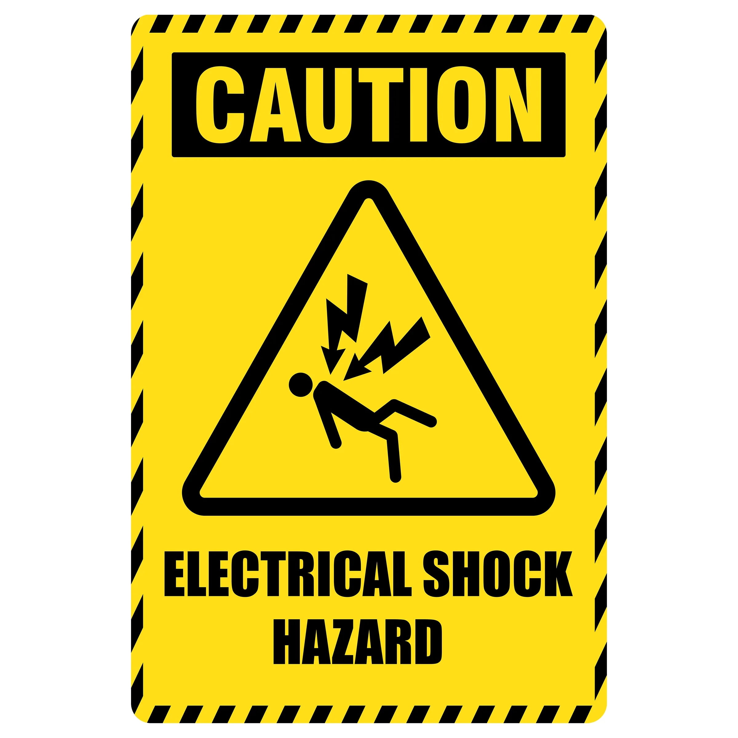 Caution Electrical Shock Hazard Sign - Walmart.com