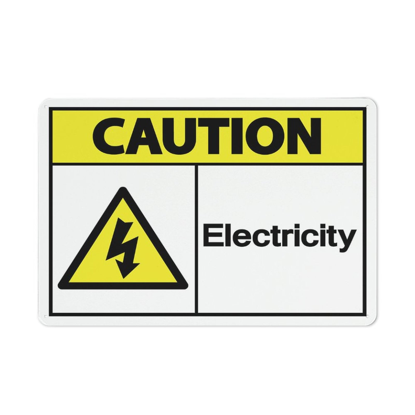 Caution Electricity Sign 8 X 12 Inches Rust Free Aluminum - Uv ...