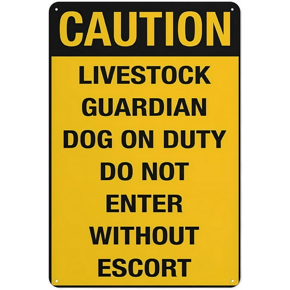 Caution Do Not Enter Without Escort Safe Sign 12 x 8 Inches - Outdoor ...