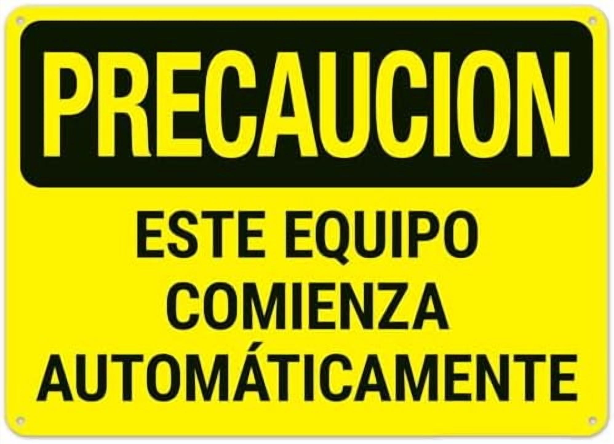 Caution Equipment Starts Automatically Sign, Facility Signs Metal ...