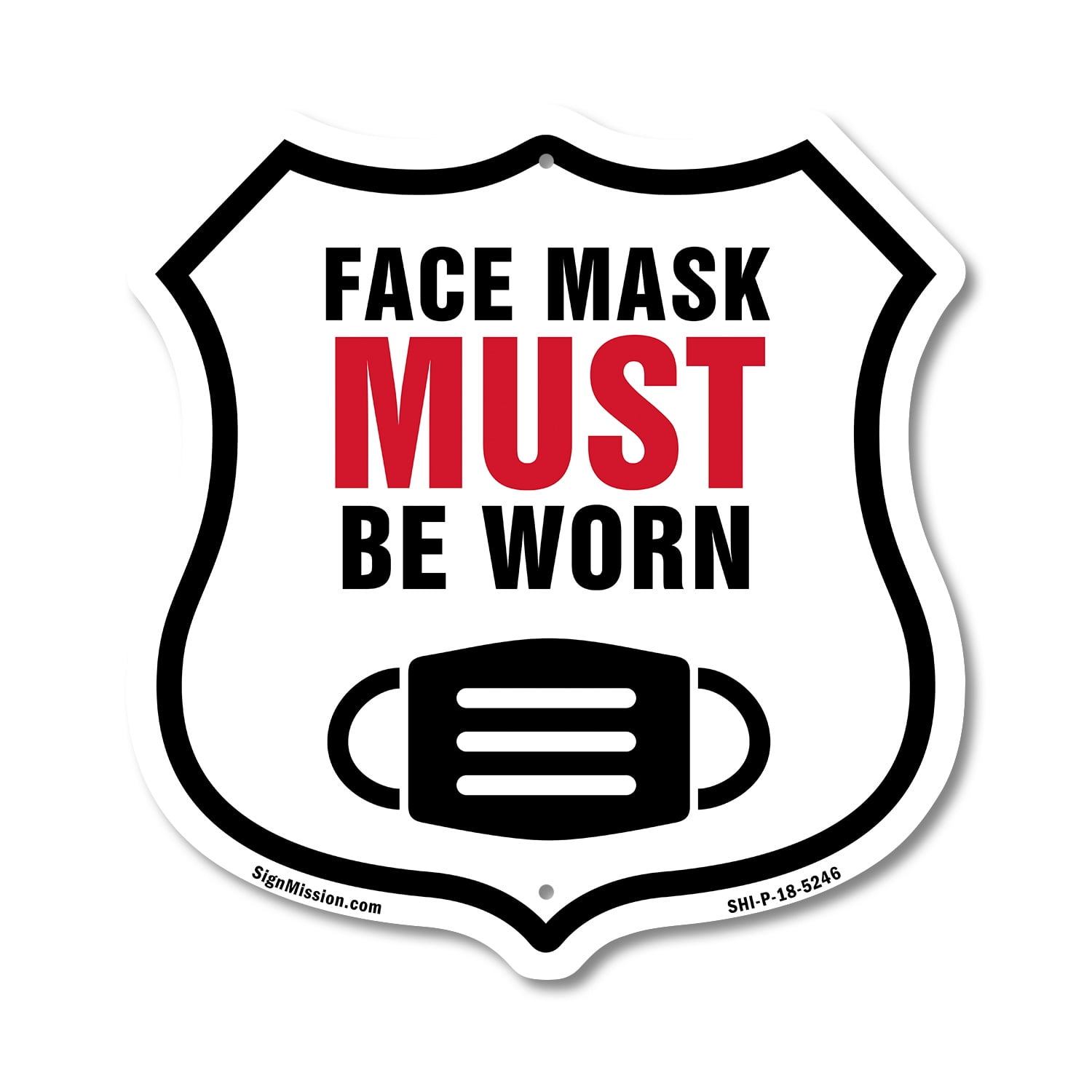 Workplace Decals Employee Use Only Shield Decals 2-Pack - 6x6 Inch ...