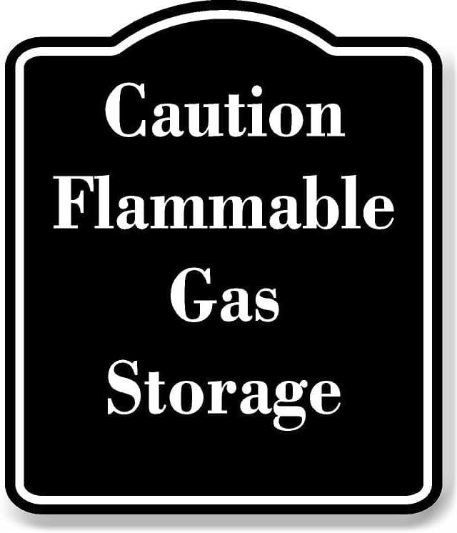 Caution Flammable Gas Storage BLACK Aluminum Composite Sign 15''x18 ...